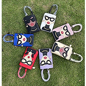 Novelty Personalized Women's 3D Ladies Designer Leather Top Handle Satchel Handbags Tote Purse Crossbody Shoulder Bags (Black)