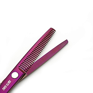 6.0 Inches Professional hair cutting thinning scissors set with razor (Violet)