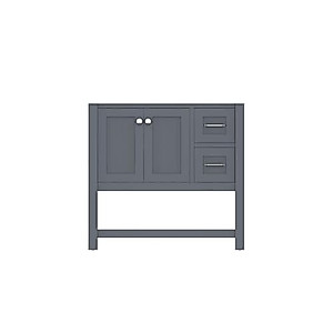 Alya Bath Wilmington Bathroom Vanity Cabinet, Gray