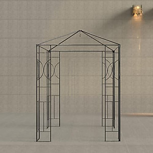 Better Garden Steel Garden Arch, 7'10'' High x 5'7'' Wide, Garden Arbor for Various Climbing Plant, Outdoor Garden Lawn Backyard