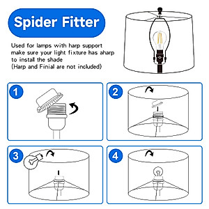 Lamp Shades Set of 2, Drum Lampshade for Table Lamps Floor Lamp, 12" Top X 12" Bottom X 8" High Blue Large-Medium Line Fabric Lamp Shades, Easy Assembly Replacement Lampshades