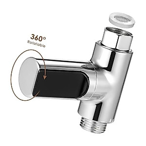 Yaoliucp Digital Shower Thermometer 5~85°C Digital Thermometer, with 360° Rotating Thermometer LED Water Meter Shower Water Thermometer for Elderly Children, Digital Thermometer