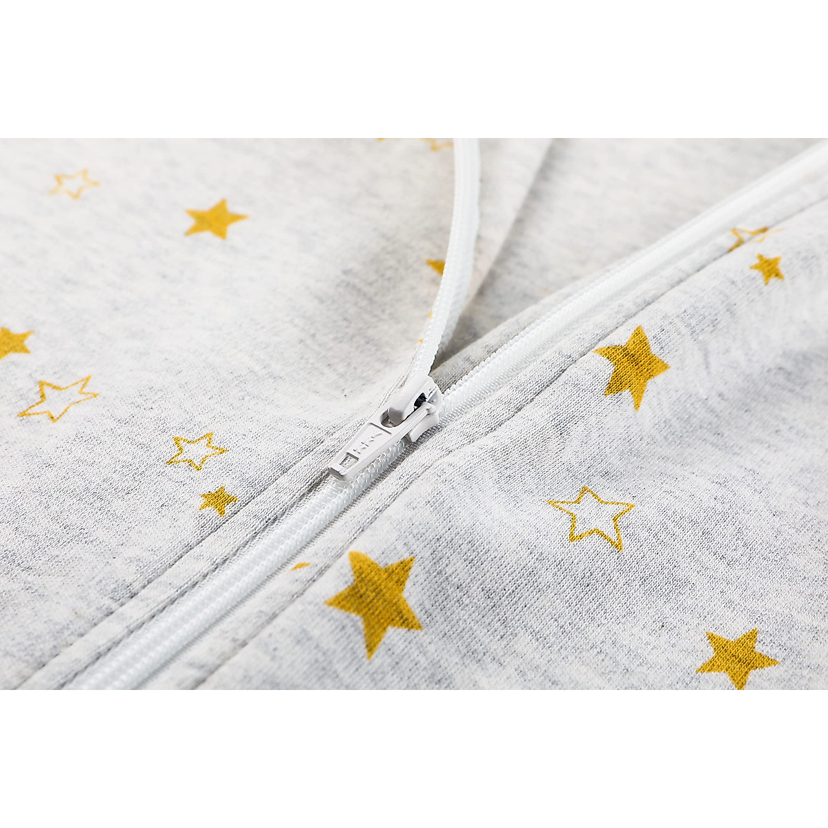 Owlivia Baby Organic Cotton 0.5tog Wearable Blanket-Light Sleeping Bag with 2-Way Zipper, Boys Girls Swaddle Sleep Sack(0.5tog Golden Star, 3-12 Months)