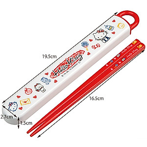 Lunch Chopsticks for Children Chopsticks & Case Set Hello Kitty