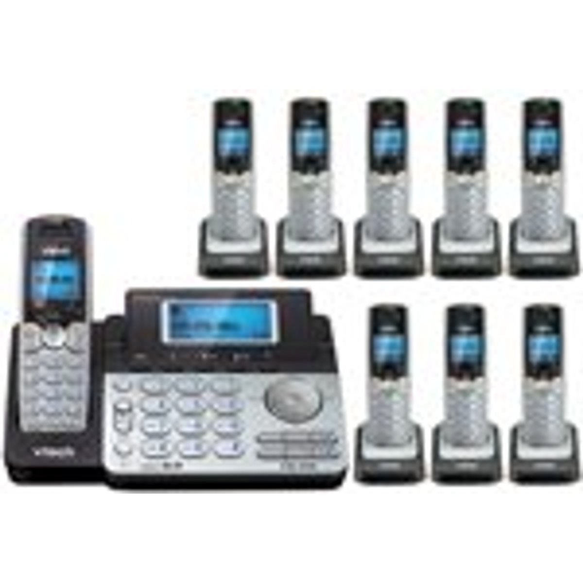 Vtech DS6151 Base with 8 Additional DS6101 Cordless Handsets Bundle