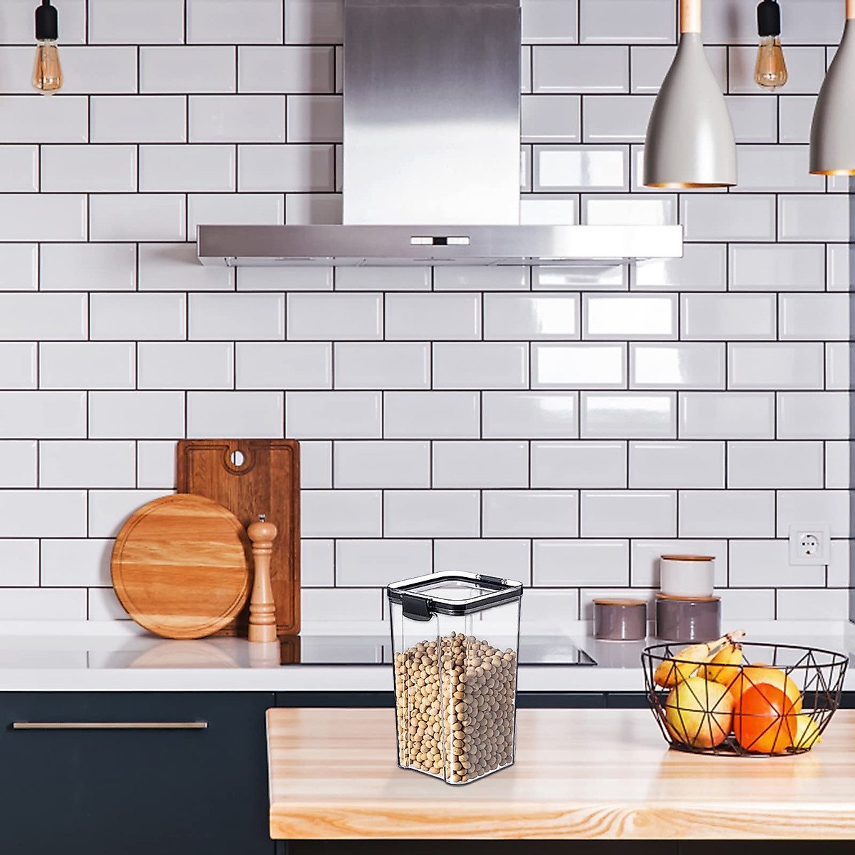 Rice Storage Container, Sealed Food Storage Container, Reusable Food Organizer with Buckle Lock, Space Saving Clear Food Containers, Multipurpose Food Keeping Box for Oatmeal Grain Cereal Pasta Flour