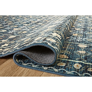 Loloi Rifle Paper Co. x Eden Lattice Indigo 7'-6" x 9'-6" Area Rug