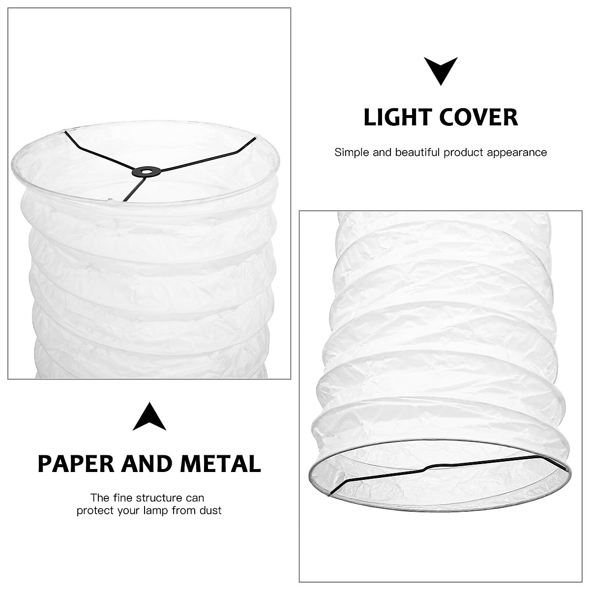LALAFINA Lamp Shades Paper Floor Lamp Shade, Nordic Style Standing Lampshade Rice Paper Lamp Cover Floor Lamp Shade for Home Bedside Floor Lamp Small Lamp Shades