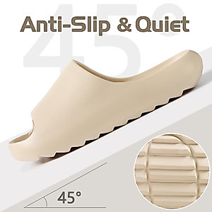 bolukets Cloud Slides for Women and Men, EVA Anti-Slip Thick Sole Quick Drying Pillow Slippers, Open Toe Bathroom Shower Sandals for Indoor Outdoor