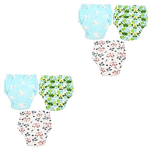 Healeved 6 Pcs Baby Training Pants Toddler Training Pants Newborn Baby Diapers New Born Diapers for Baby Washable Swim Diapers Newborn Swim Swimmers Training Diapers Pants Diaper for Baby