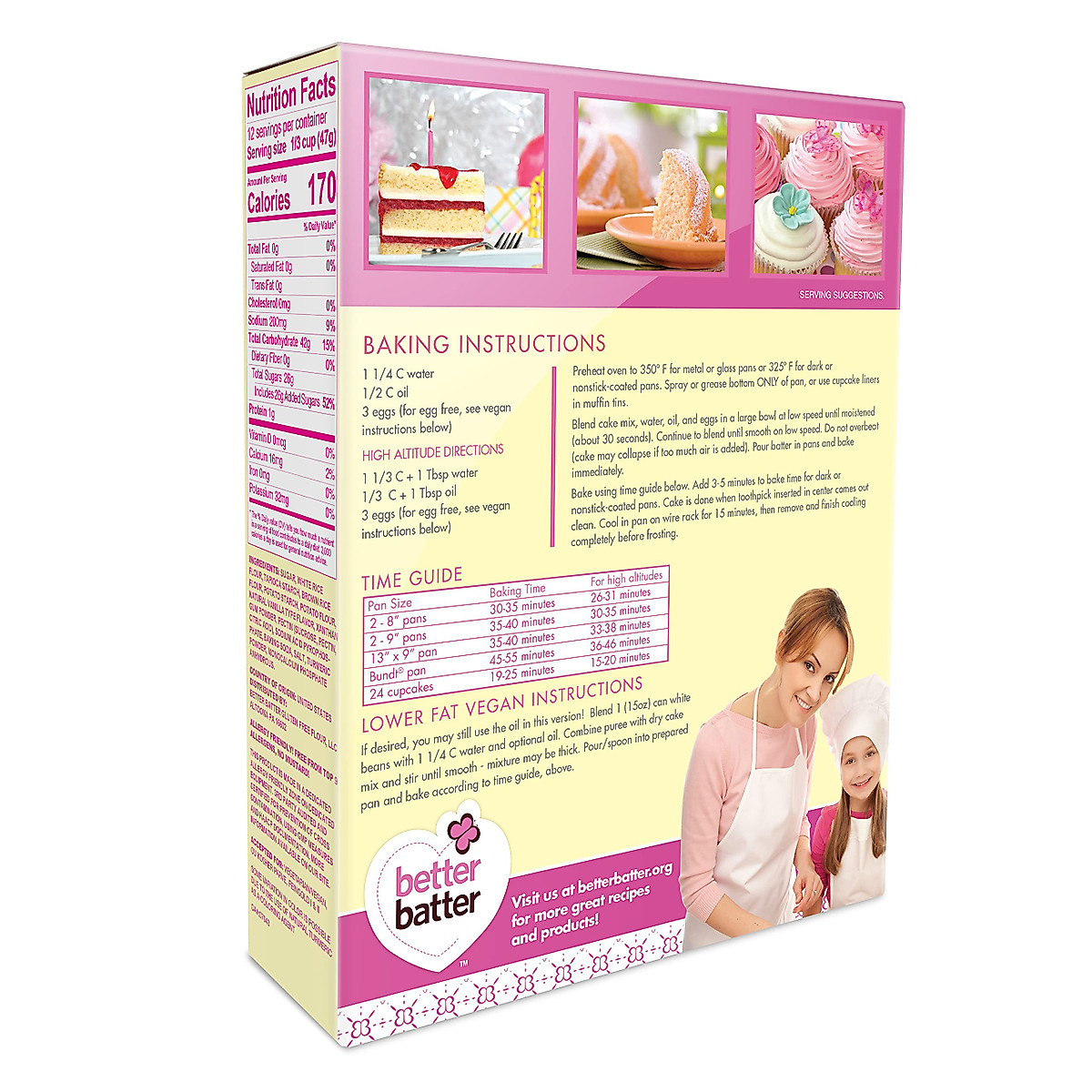 Better Batter Cake Mix Gluten Free Yellow -- 18.25 oz by Better Batter