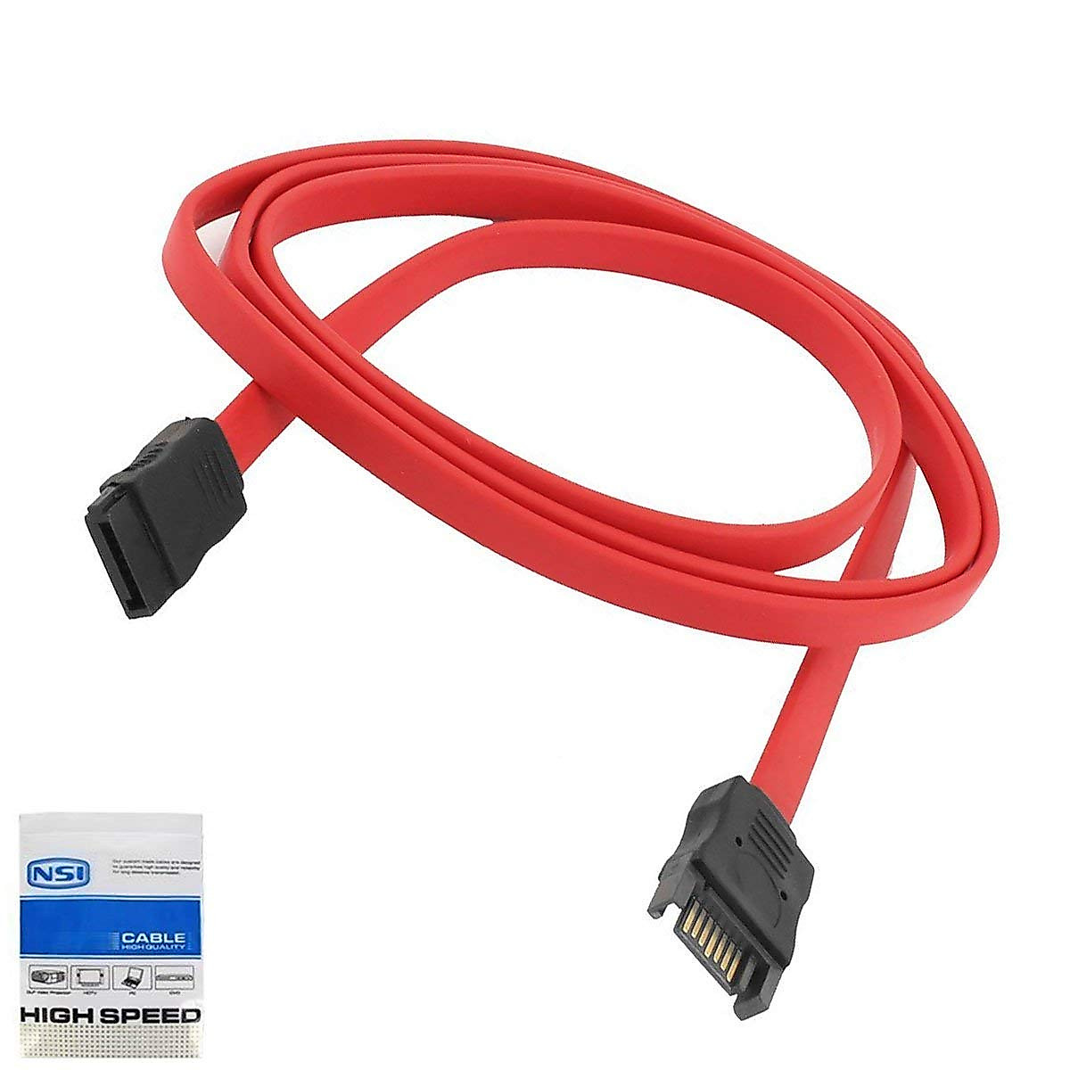 NSI LK-13526 7-pin internal SATA Male to SATA Female Extension cable - 7 pin SATA M/F - 20 inch (50 cm)