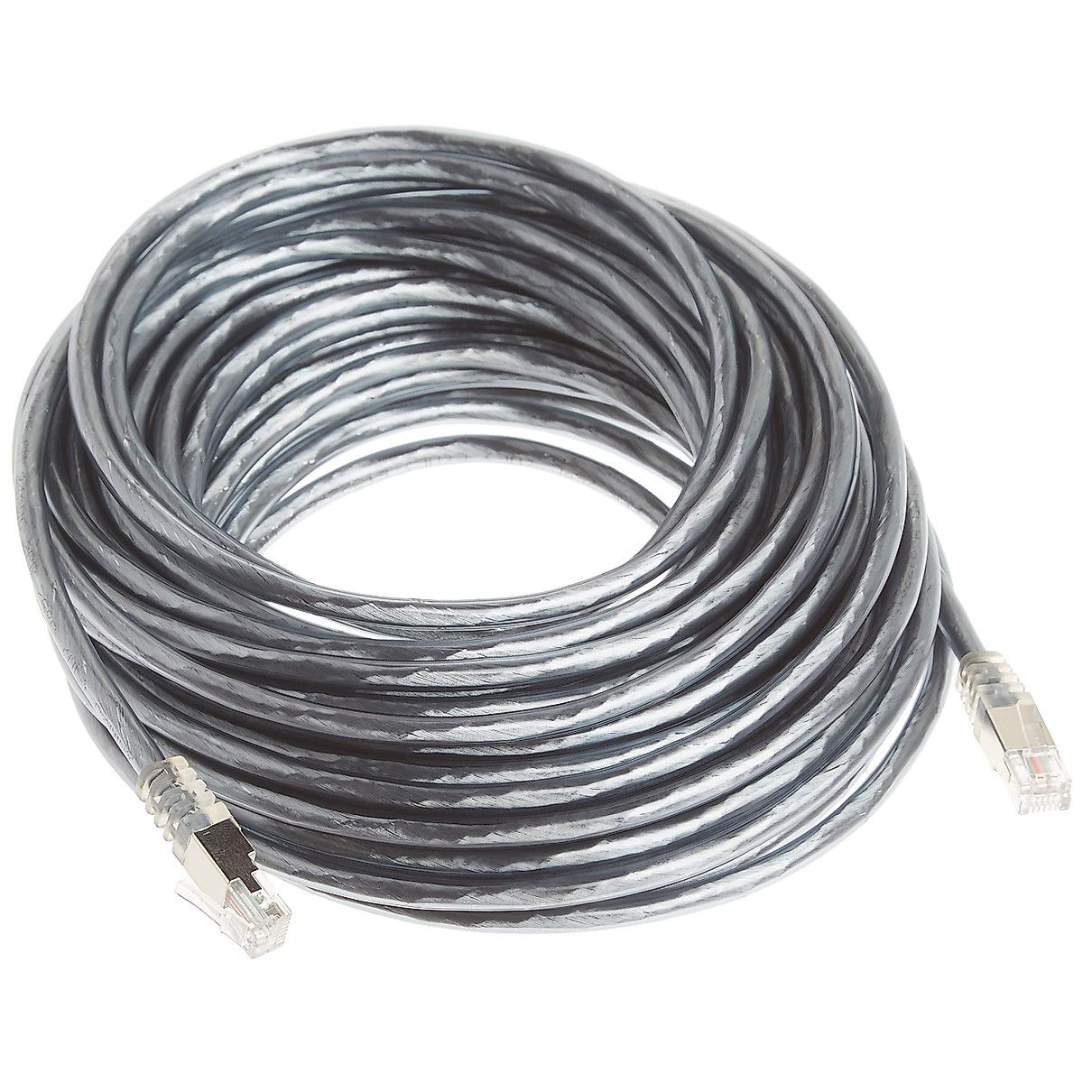 C2G - 28724 RJ11 Modem Cable - Connects Phone Jack To Broadband DSL Modems For High Speed Data Transfer - 50ft Long Ethernet Cable With Double-Shielding - 28724 Gray