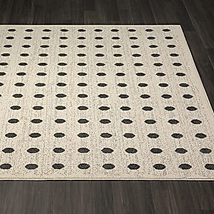LUXE WEAVERS Modern Geometric Dots Cream 2x3 Area Rug