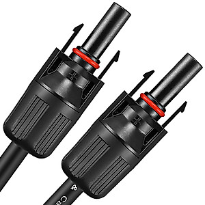 KEYGMA Solar Y Branch Connectors 1 to 2 Parallel Adapter Cable, Wire Plug Tool Kit for Solar Panels (2 Pairs)