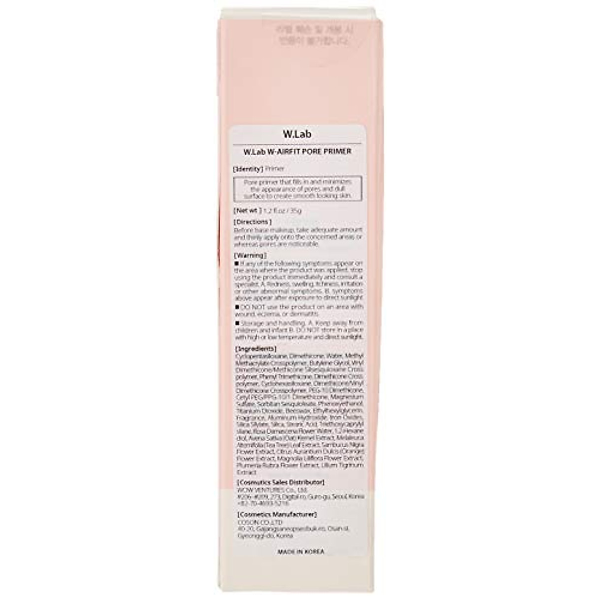 [W.Lab] W-Airfit Pore Primer 35g/Makeup Base/