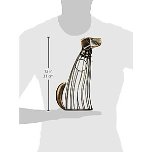 True Dog Wine Cork Holder, Decorative Wine Cork Storage and Decor, Set of 1, Rustic Bronze Finish, Holds 50 Wine Corks