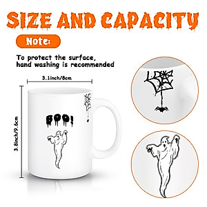 4 Pieces Halloween Ceramic Mug Set Halloween Mug Pumpkin Mug Ghost Mug Witch Mug Death Mug Halloween Family Mug Trick or Treat Halloween Gifts Mug Set for Kitchen Office Home