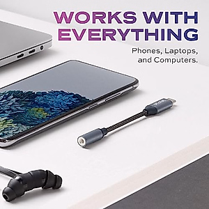 Statik USB-C to 3.5mm Audio Adapter - AUX to USB C Headphone Adapter Jack Converter, Premium Headphone Jack Adapter for USB C Devices, Maximum Audio Quality, High-Fidelity Sound Anywhere