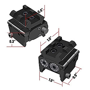 UUQ Mini Airsoft Gun Laser Sight Red Dot Beam for Compact Pistol with Weaver or Picatinny Rail|Rifle Handgun|Tactical Sights Airsoft|Scope Hand Gun Rifles|Laser Pointer Pistol|Air Soft Optic