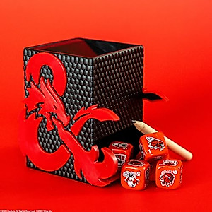 YAHTZEE: Dungeons & Dragons | Collectible Dice Tower | Dice Featuring Dragon, Owl Bear, Gelatinous Cube, Mimic, Mind Flayer, and Beholder | Officially-Licensed Dungeons & Dragons Game & Merchandise