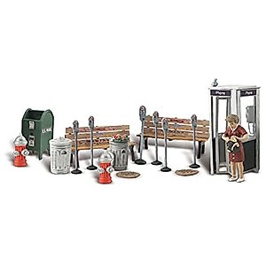 Woodland Scenics Street Accessories (Benches, Fire Hydrants, Parking Meters etc.) O Scale