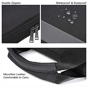 11.6-12.9 Inch Waterproof Laptop Bag Sleeve for Women Men Business Briefcase with Organizer for Acer Chromebook Spin 311, Lenovo Chromebook C330, Samsung Chromebook 4, HP ASUS Dell Surface Case, Black