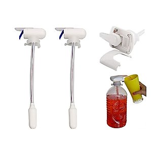 2 pack Magic Electric Automatic Fridge Tap Drink Straw Coke TV Beverage Coke Dispenser for Bottle Jug Spout Gallon Juice Beer Spill Proof Pump Milk Gallon Pump Dispenser for Home and Kitchen