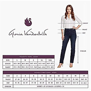 Gloria Vanderbilt Ladies' Amanda Stretch Denim Jeans, High Waisted Black Pants for Women, Business Casual