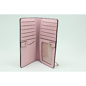 Kate Spade New York Staci Saffiano Leather Large Slim Bifold Wallet Light Crepe