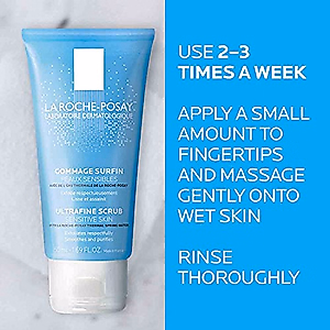 La Roche-Posay Ultra-Fine Scrub for Sensitive Skin, Gentle Exfoliating Face Wash with Ultra-Fine Pumice Particles to Remove Dead Skin, Safe For Sensitive Skin