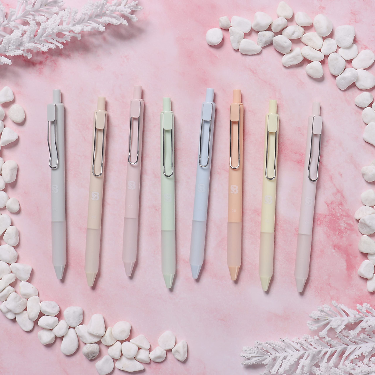 BLIEVE - Colored Gel Pens With Cool Matte Finish, Aesthetic and Cute Drawing Pens With Smooth Writing For Journaling And Bible Note Taking No Bleed Through, School Supplies (Pastel)