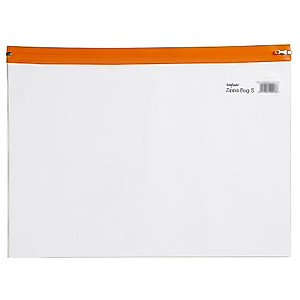 Snopake A3 480x350mm Zippa Bag 'S' with Zip Strips - Transparent/Assorted (Pack of 5)