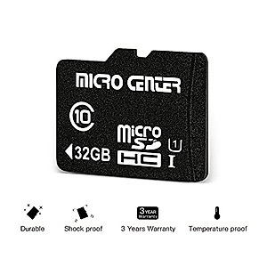 Micro Center 32GB Class 10 Micro SDHC Flash Memory Card with Adapter for Mobile Device Storage Phone, Tablet, Drone & Full HD Video Recording - 80MB/s UHS-I, C10, U1 (5 Pack)