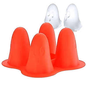 Ice Cube Tray Ghost Ice Cube Molds, Halloween Ghost Decor Easy Release Silicone Mold, Silicone Ice Cube Molds, Halloween Ice Maker Molds(4)