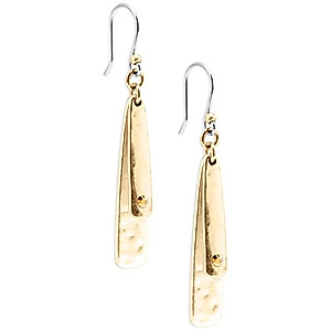 lucky brand two tone double layer earrings