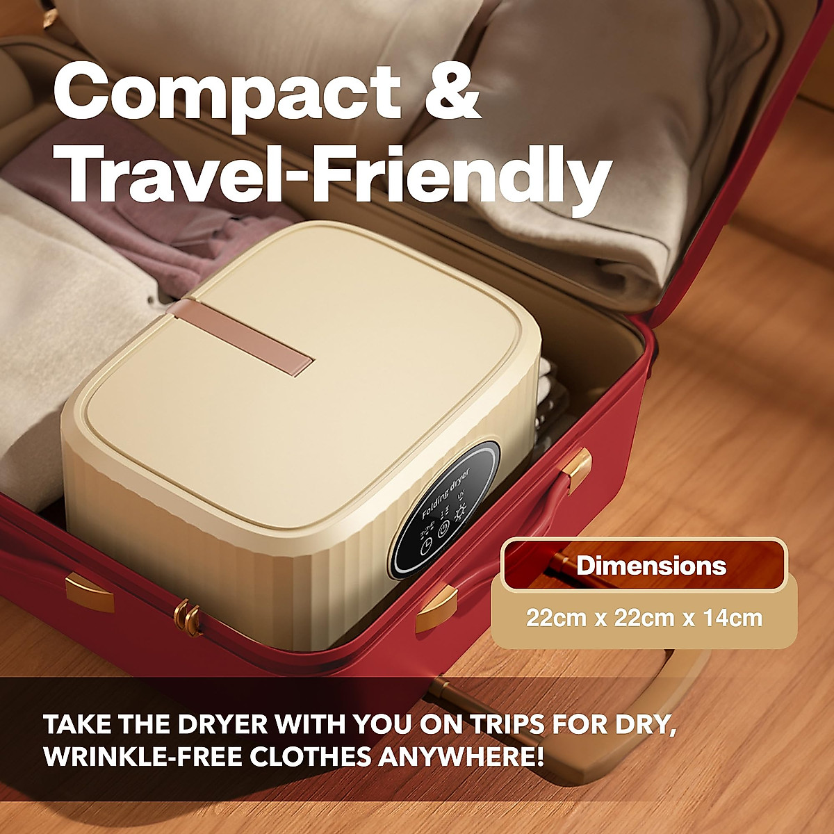 LTVo Portable Clothes Dryer - Upgraded 2.0 Portable Dryer for Apartment, RV, Travel- Easy to Use Mini Dryer with Dryer Bag for Underwear, Baby Clothes,Delicate Garments