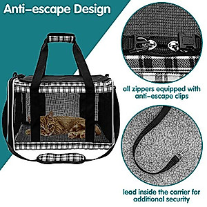 EXPAWLORER Large Cat Carrier for 2 Cats, Soft-Sided Pet Carrier for Cat,Top Load Cat Carriers for Medium Cats Under 25,Airline Approved Pet Travel Bag Fit 2 Kitties Small Dogs