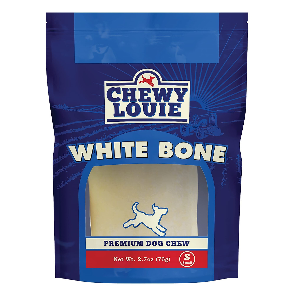 CHEWY LOUIE Small White Bone 6pk - One Ingredient, Flavor Packed for Picky Eaters, All Natural, No Artificial Flavors or Chemicals, Long-Lasting, Superior Dental Support Dog Treats.