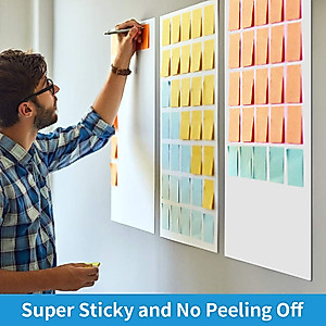 Sticky Easel Pads, Upgraded Flip Chart Paper, Large Easel Paper for Teachers, 25 x 30 Inches, Self Stick Easel Paper for White Board, 30 Sheets/Pad, 8 Pads