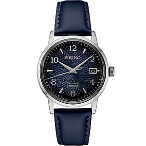 Seiko Presage SPRE43 Navy Blue Leather Automatic Mens Watch