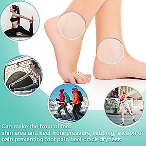 6 Pcs Gel Ankle Pads Ankle Gel Discs Ankle Protector Brace Roller Skates Accessories for Men Women Boots Figure Ice Skating Hockey Inline Hiking Riding Ski Ankle Protection