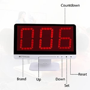 Retekess TM101 Wireless Quiz Answer Game Buzzer System, Add Up to 32 Buttons,262ft,Auto-Sleep,10 Buzzers for Game Show,Family Game Nights,Debate Contests in Companies,School Contest