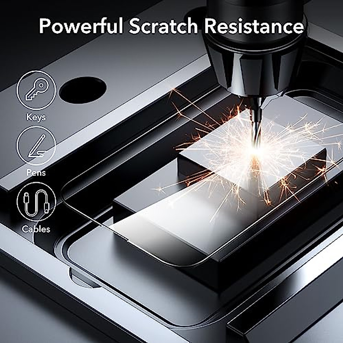 ESR Tempered Glass Screen Protector for iPhone 14 Pro (Armorite), Easy Installation Frame, Military-Grade Protection, Ultra Tough, Scratch Resistant, 2 Pack