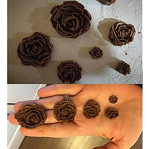 SaSa Design Rose Silicone Mold,Small Soap Clay Fimo Chocolate Sugarcraft Baking Tool DIY Cake Silicone Mold for Baby Shower Party Birthday Party Cake Decoration (Small Rose Mold)