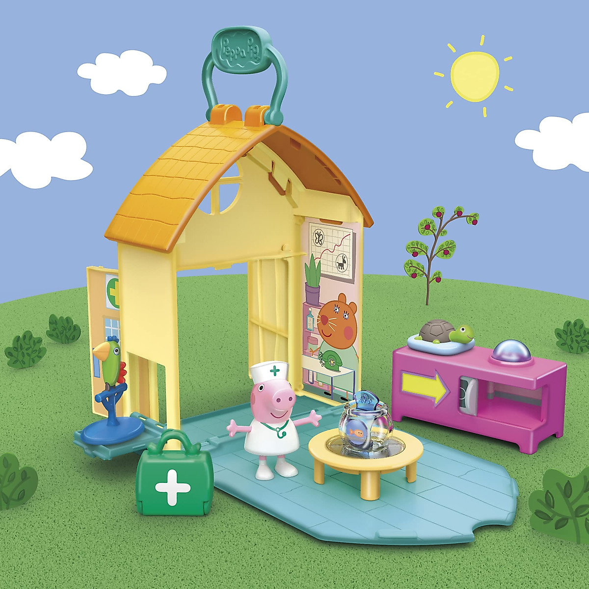 Peppa Pig Peppa’s Adventures Peppa Visits The Vet Fun Playset Preschool Toy, Includes 1 Figure and 3 Accessories, Ages 3 and Up