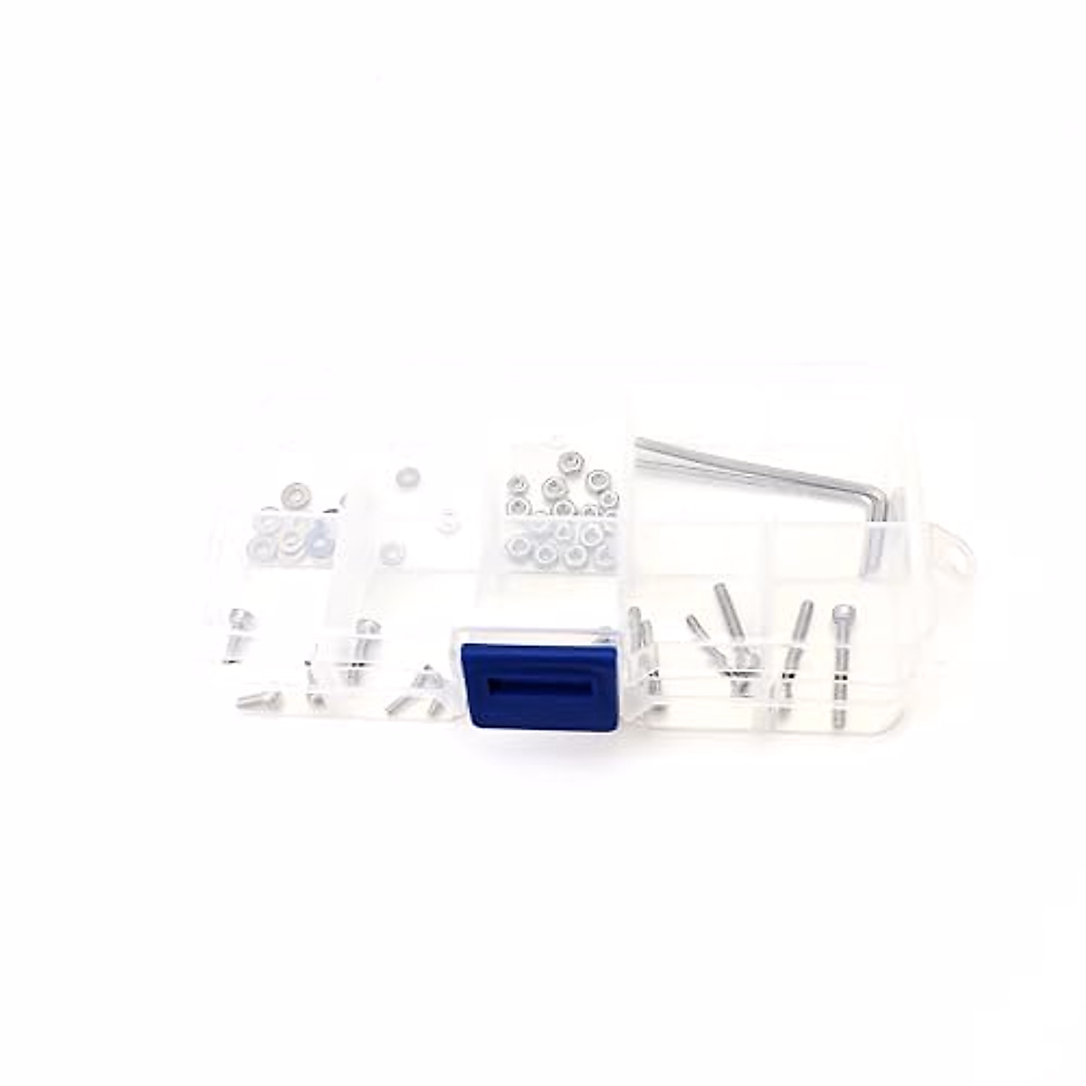 50pcs/set Universal Turntable Headshell Cartridge Mounting: Stainless Steel Hex Socket Head Screws, Bolts, Nuts, Metal Washers & Wrenches - Assortment Kit in A Mixed Boxed Case - For Phonograph Parts