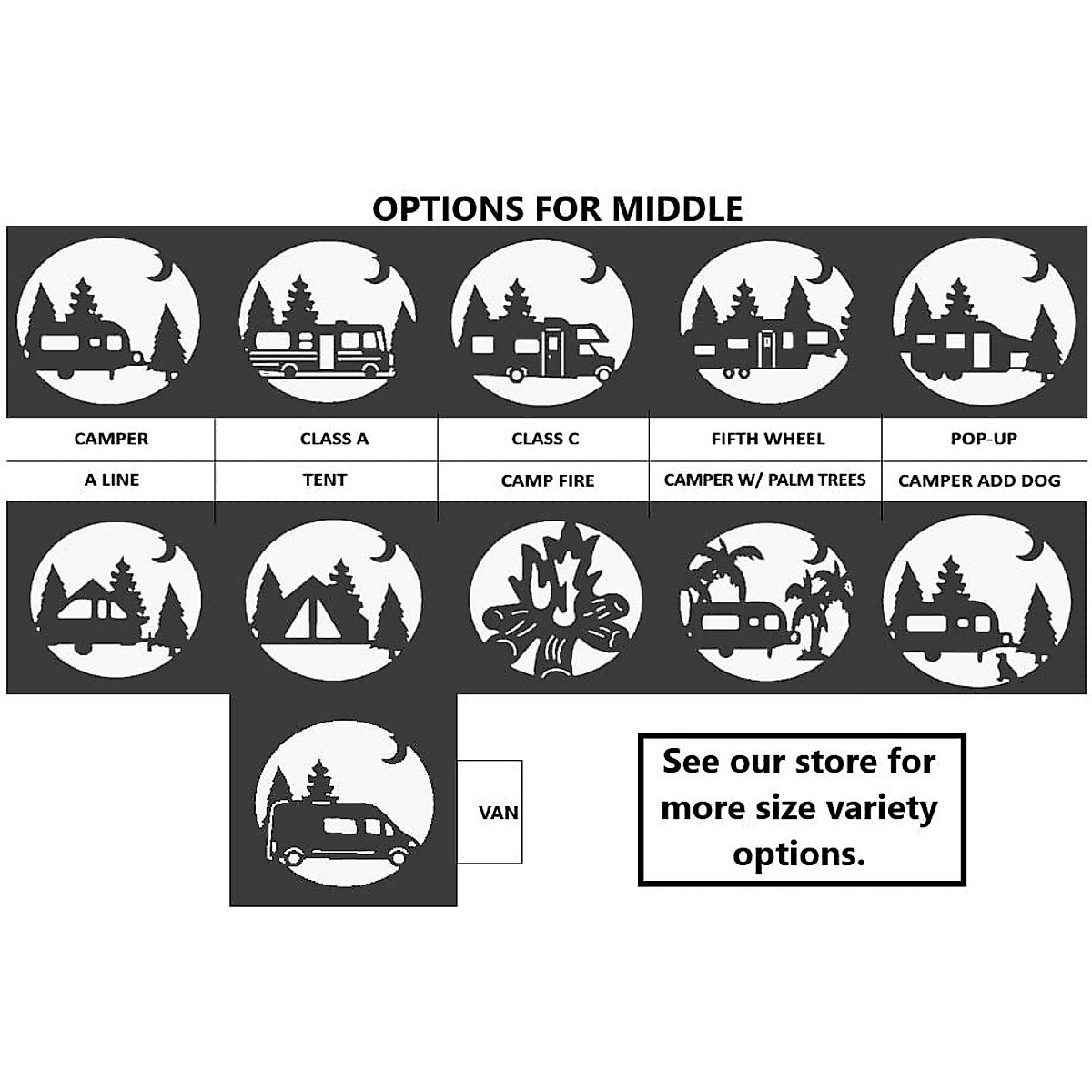 PK Décor Custom Happy Camper Decor, Personalized Camper Sign Gift for Campers, Campsite Garden Flag for Travel Trailer, RV, Motorhome, Pop Up, Welcome to Our Campsite Sign