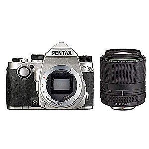 Pentax KP DSLR Camera (Silver) with a Pentax HD PENTAX-DA 55-300mm f/4.5-6.3 ED PLM WR RE Lens - 21277