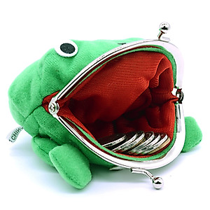 Kcikn Anime Cosplay Plush Purses, Cartoon Animal Frog Coin Purses Coin Pouch Key Credit Card Holder Novelty Toy School Prize Present for Kids Boys Girls